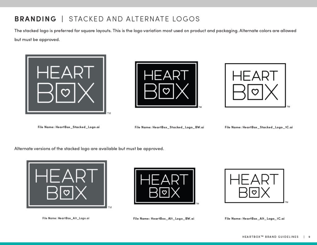 Marketing Design & Brand Identity for HeartBox | StyleWorks