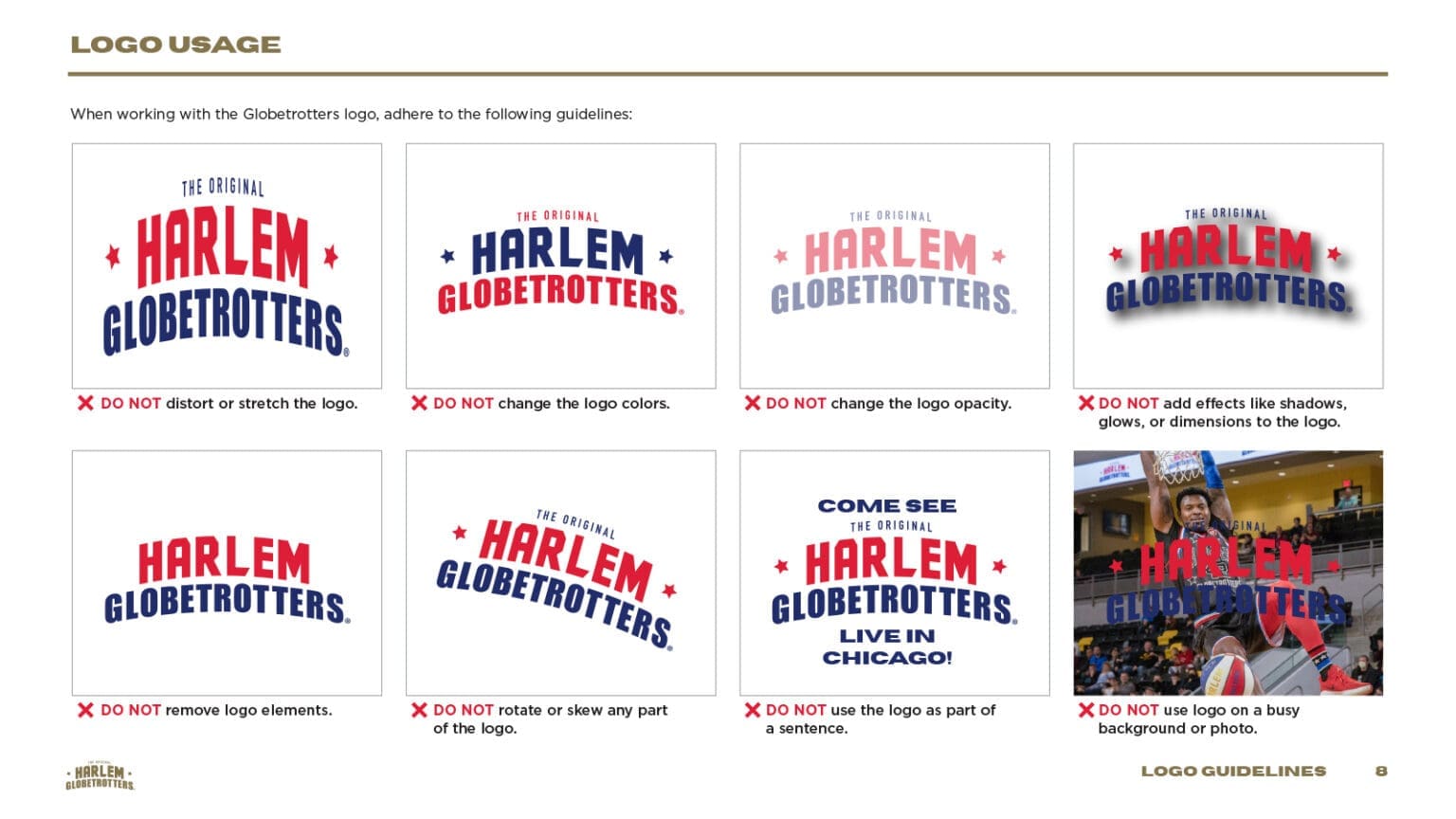 Harlem Globetrotters Licensing Style Guide | StyleWorks Creative